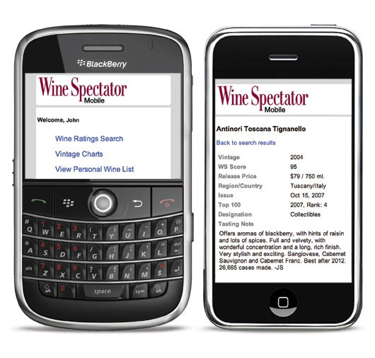 Uncork 200,000 Bottles On Your Cell :: Wine Spectator Mobile - Vagablond